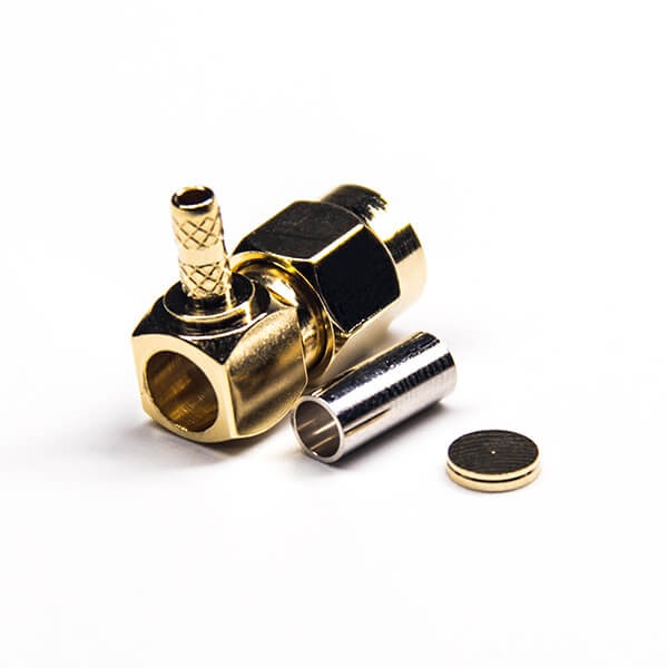 RF Coaxial connector Standard SMA Plug Right Angle Crimp for Cable RG3 – ELECBEE Selected
