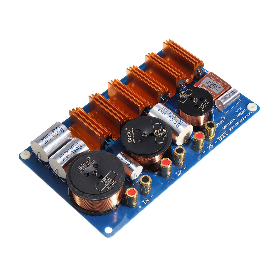 1500W 2 Way Tweeter Bass Speaker Crossover Two Way Divider Double Treb ...