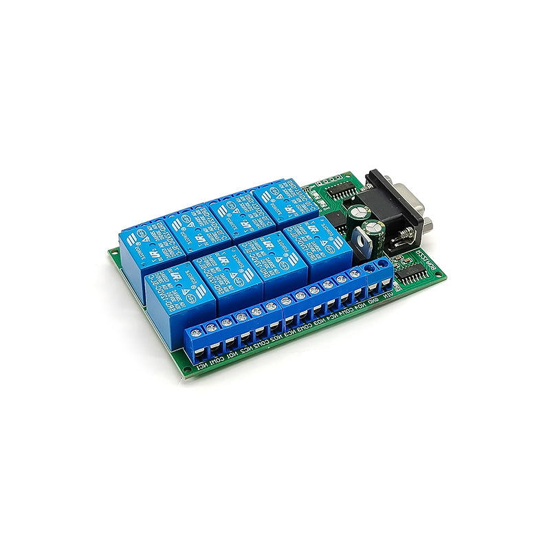 R221A08 8CH Serial Port Relay Module DB9 UART RS232 Remote Control Swi ...
