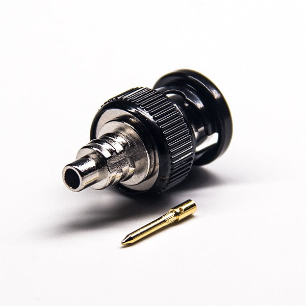 BNC Antenna Connector Straight Male Solder Type with Black Electrophor ...