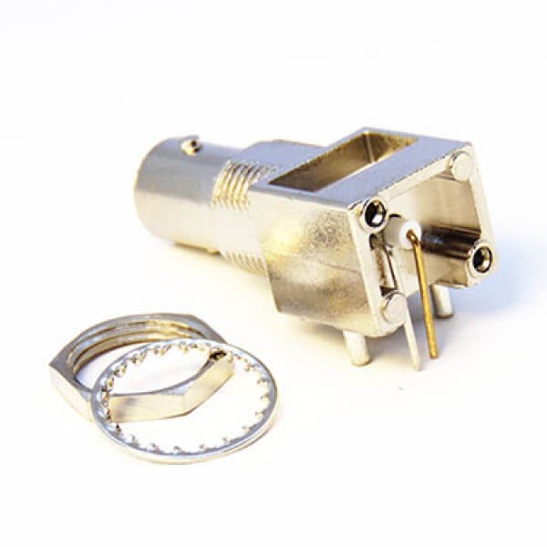 BNC Bulkhead Connector Right Angled Female for Panel Mount – ELECBEE ...