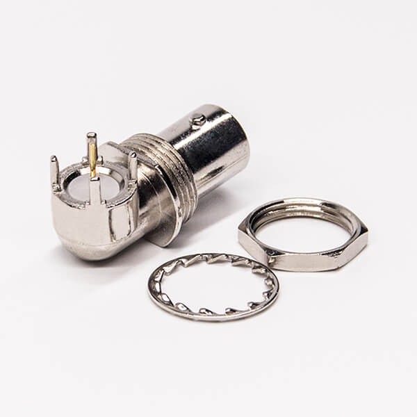 BNC Connector Board Mount PCB Bulkhead Angled Female – ELECBEE