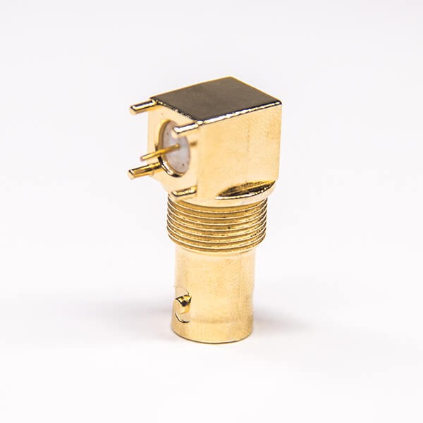 BNC Connector Female PCB 90 Degree Bulkhead Through Hole Gold Plating ...