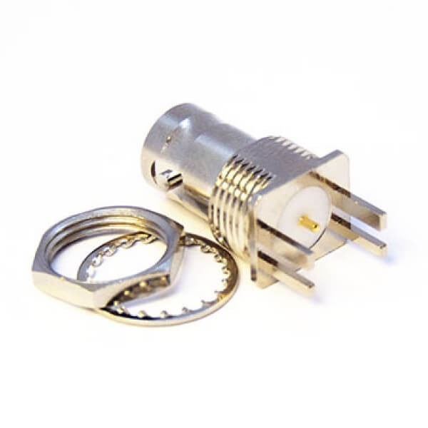 BNC Connector Panel Mount Straight Female Edge Mount for PCB 1.6mm Bul ...