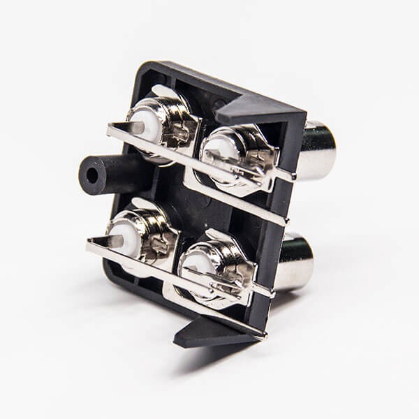 BNC Connector Socket 2x2 Angled Coaxial PCB Mount – ELECBEE Selected
