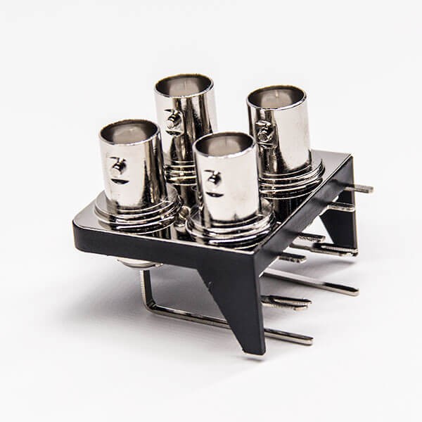 BNC Connector Socket 2x2 Angled Coaxial PCB Mount – ELECBEE