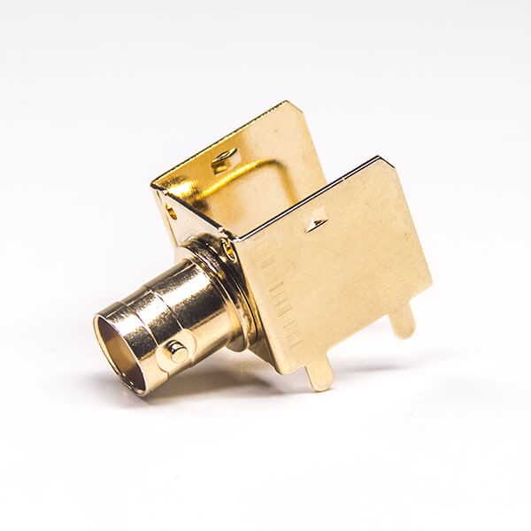 BNC Quick Connector 90 Degree Female PCB Mount Through Hole Gold Plati ...