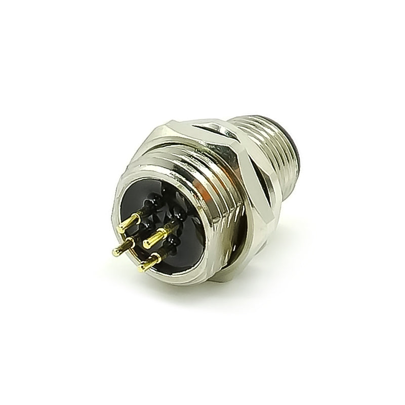M12 D Coding Panel Receptacles PCB/Solder Back Mount Connector – ELECBEE