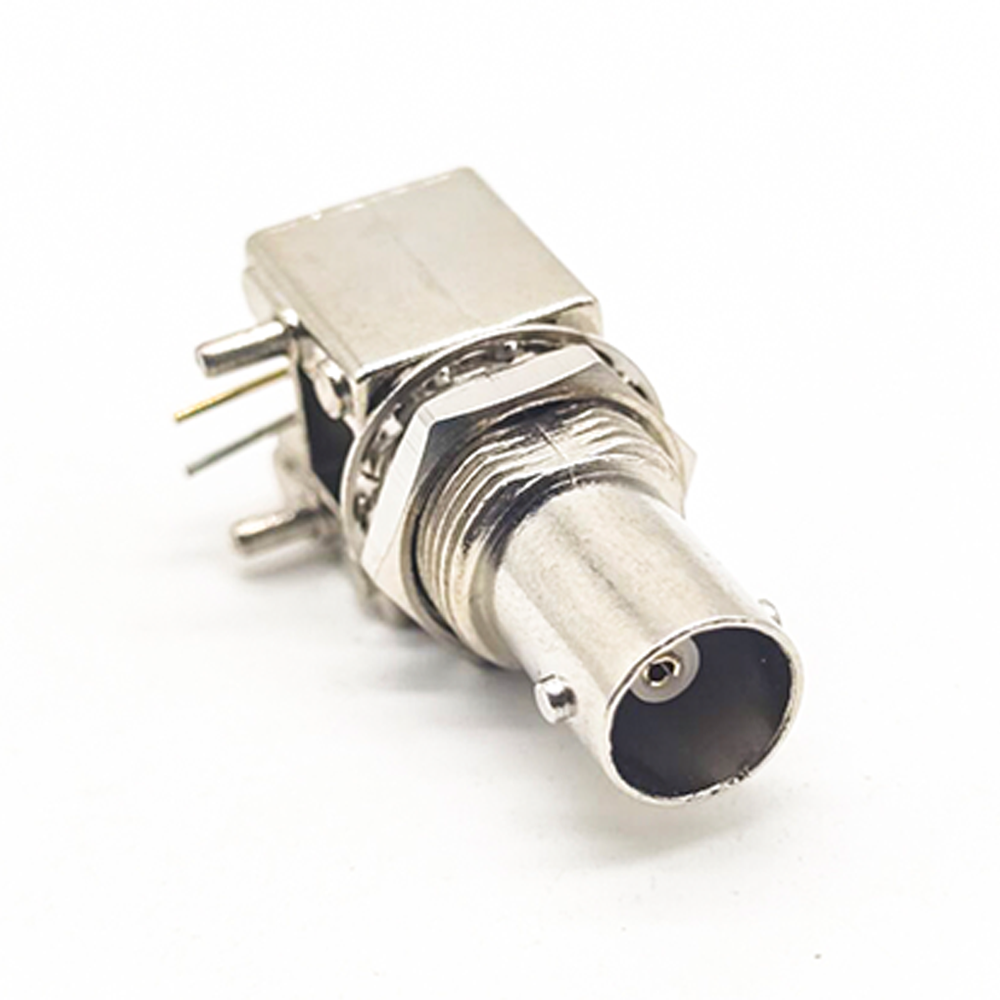 PCB Mount BNC Connector Female right angle mounted BNC bulkhead ...