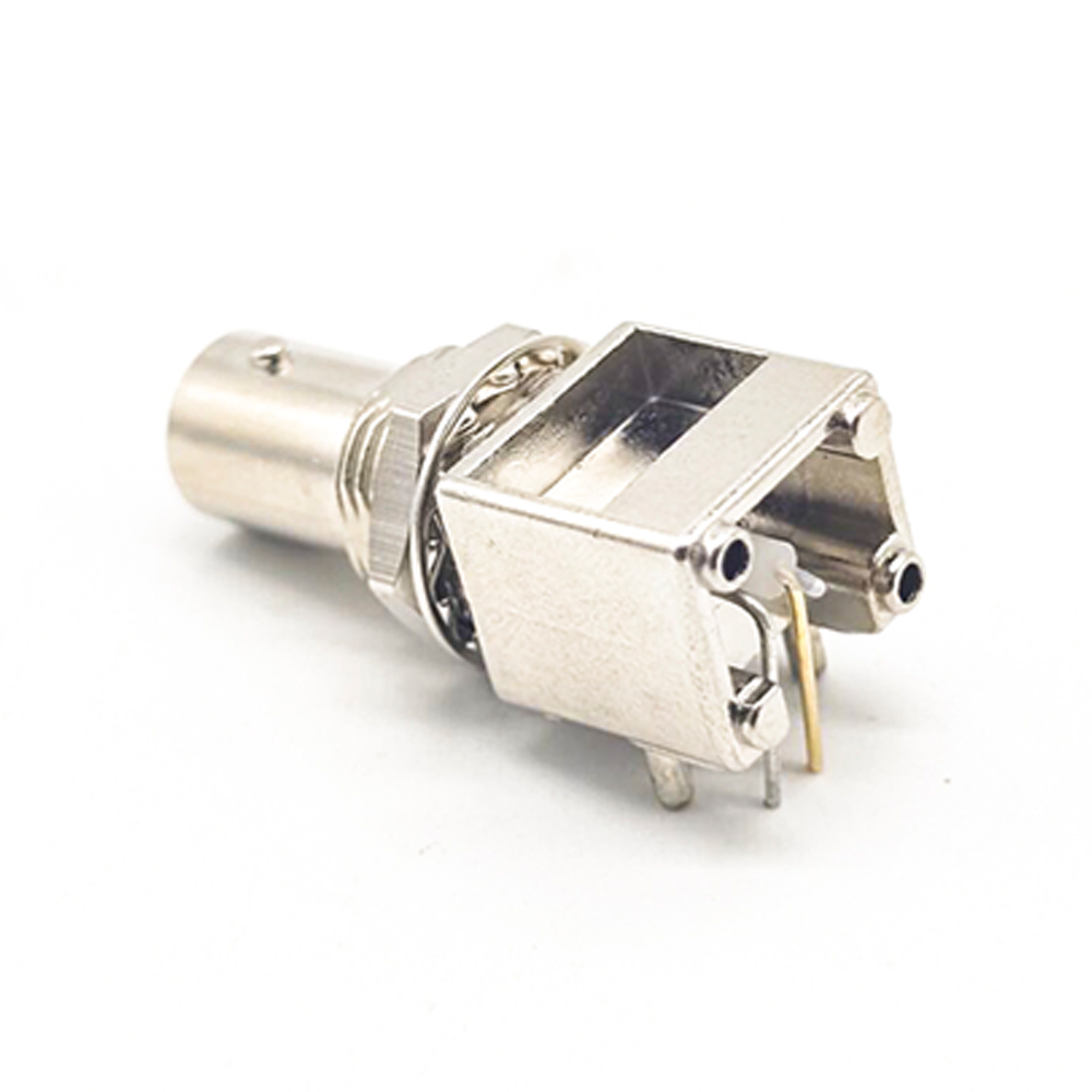 PCB Mount BNC Connector Female right angle mounted BNC bulkhead ...