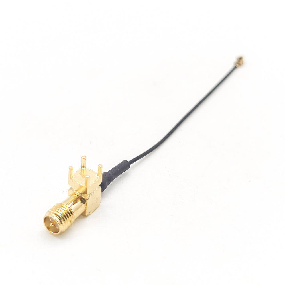 RP SMA Female to Ipex Adapter Cable 90 Degree Crimp PCB Mount Connecto ...