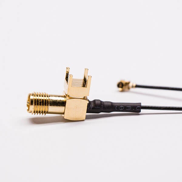 RP SMA Female to Ipex Adapter Cable 90 Degree Crimp PCB Mount Connecto ...